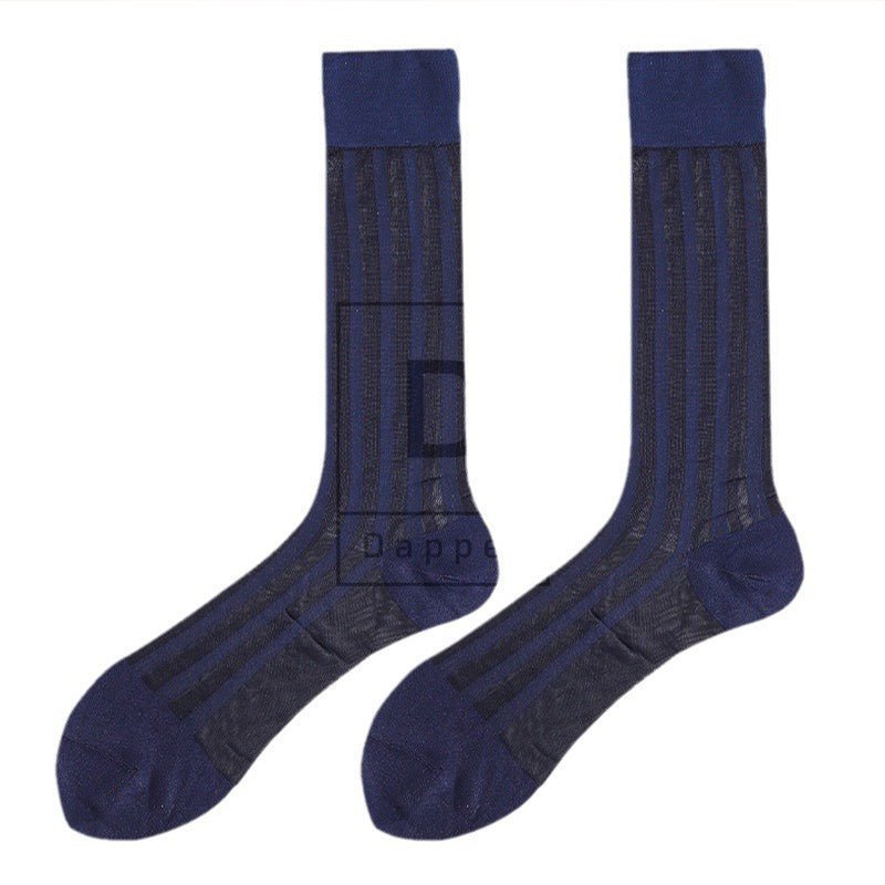 Bold Striped Nylon Dress Socks for Men – Dapper Socks